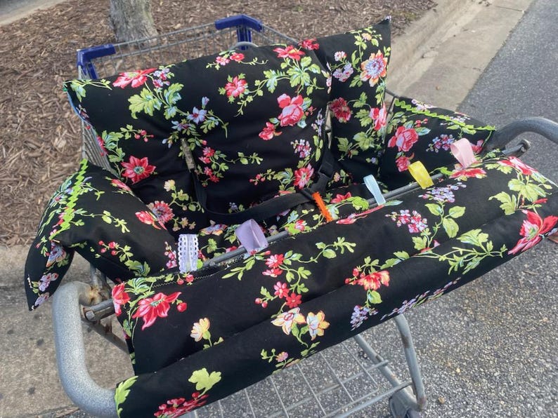 Handmade Baby Shopping Cart Cover: Custom Fabric Choice, Padded Comfort ...