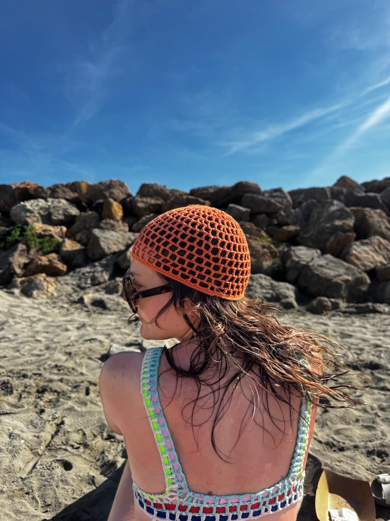 Easy Crochet Mesh Hat Pattern, PDF File + VIDEO Knit Hat Pattern ...