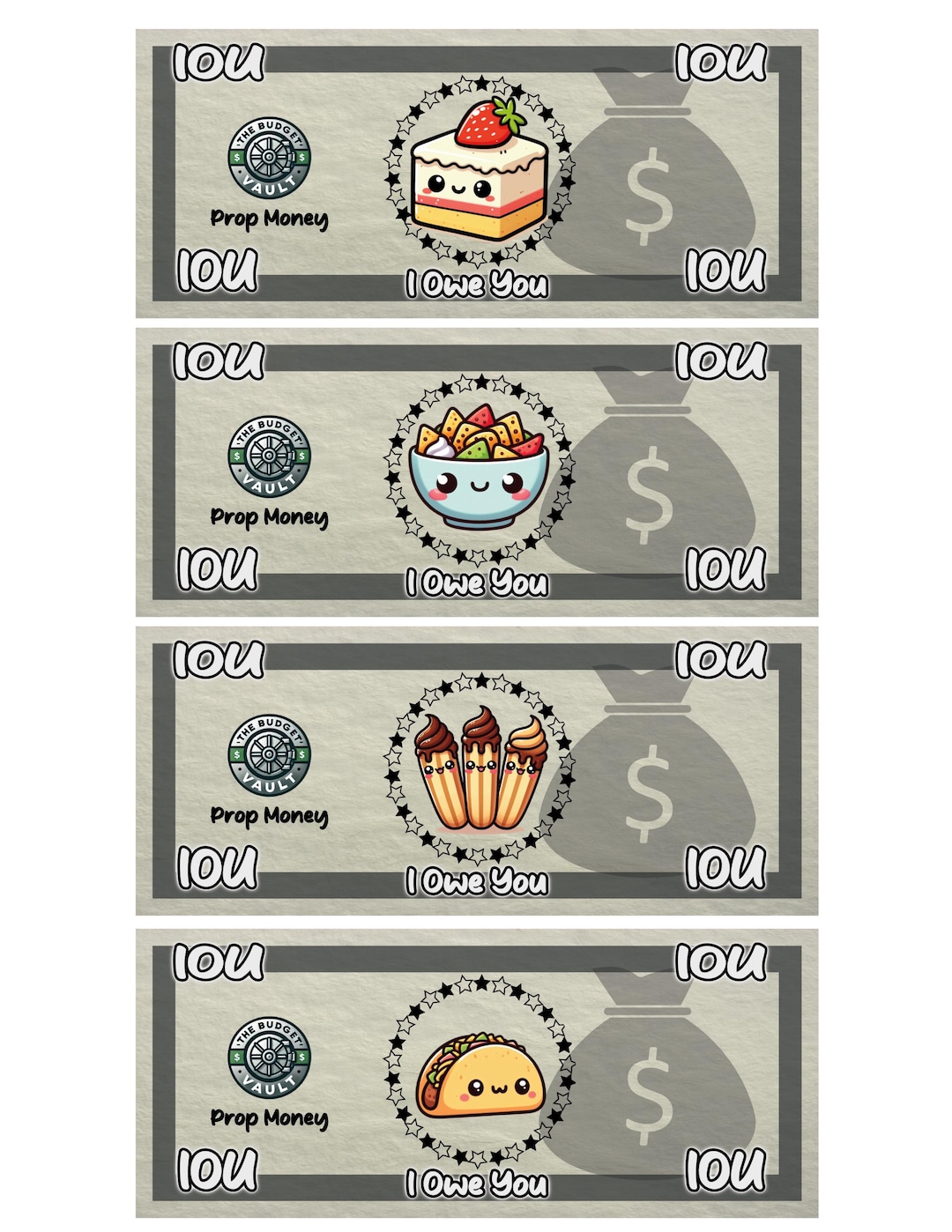Mexican Food Prop Money | Cash Stuffing Play Money Placeholder Cash | 0 ...