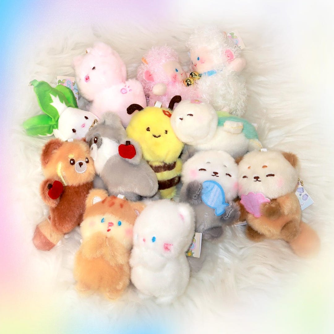 Magnetic Couple Keychain Set - Cute Plush Keychains for Couples ...