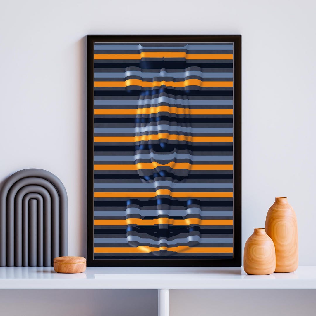 F1 Poster, Optical Illusion Art, Formula 1 Digital Print, Abstract F1 ...