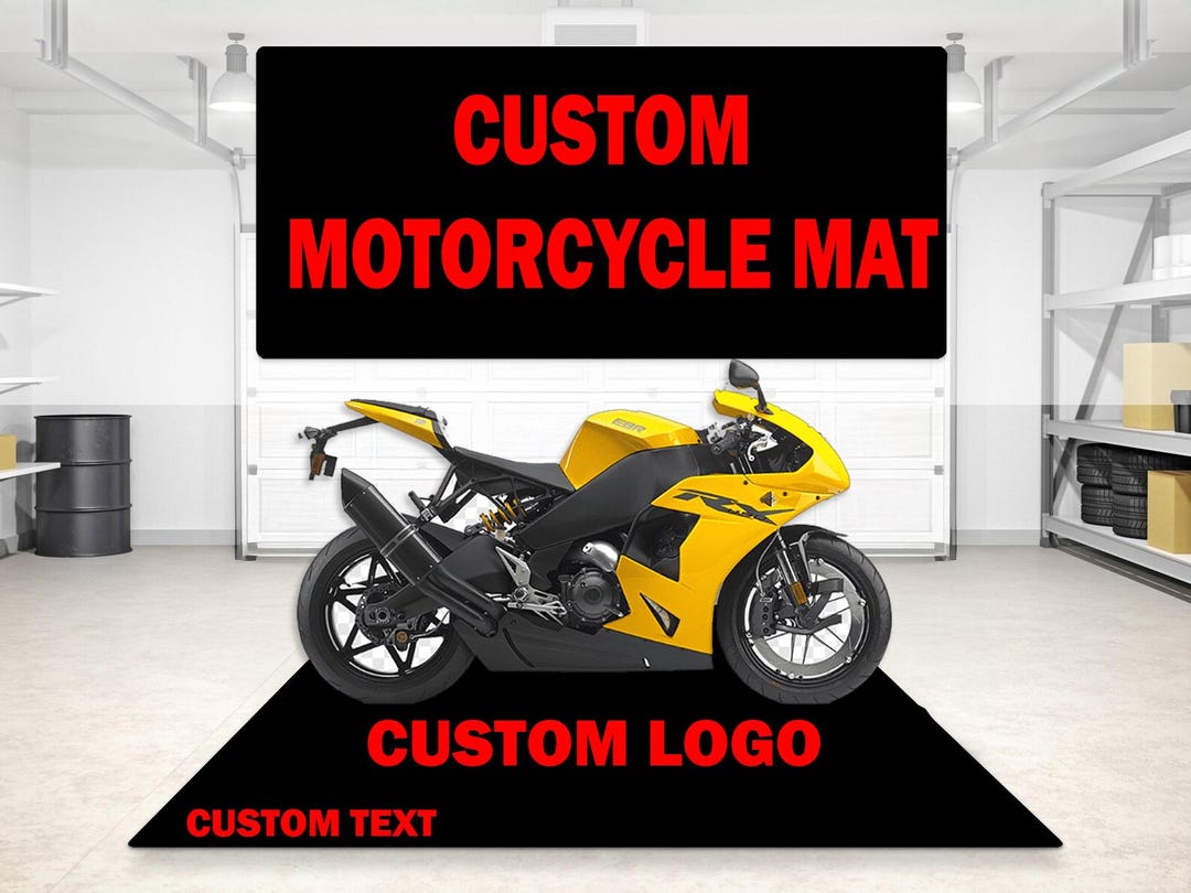 Motorcycle Mat, Motorcycle Garage Mat,garage Mat, Custom Motorcycle Rug ...