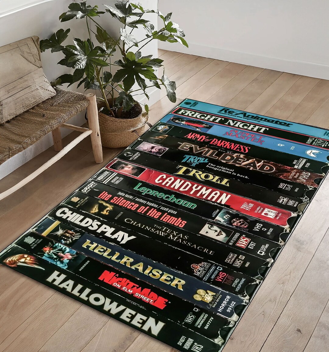 VHS Movie Rug: Retro Horror Film Decor, Non-slip Polyester - Etsy UK