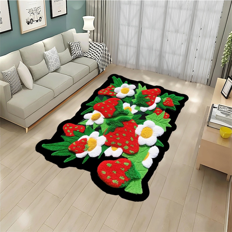 Strawberry Rug - Etsy