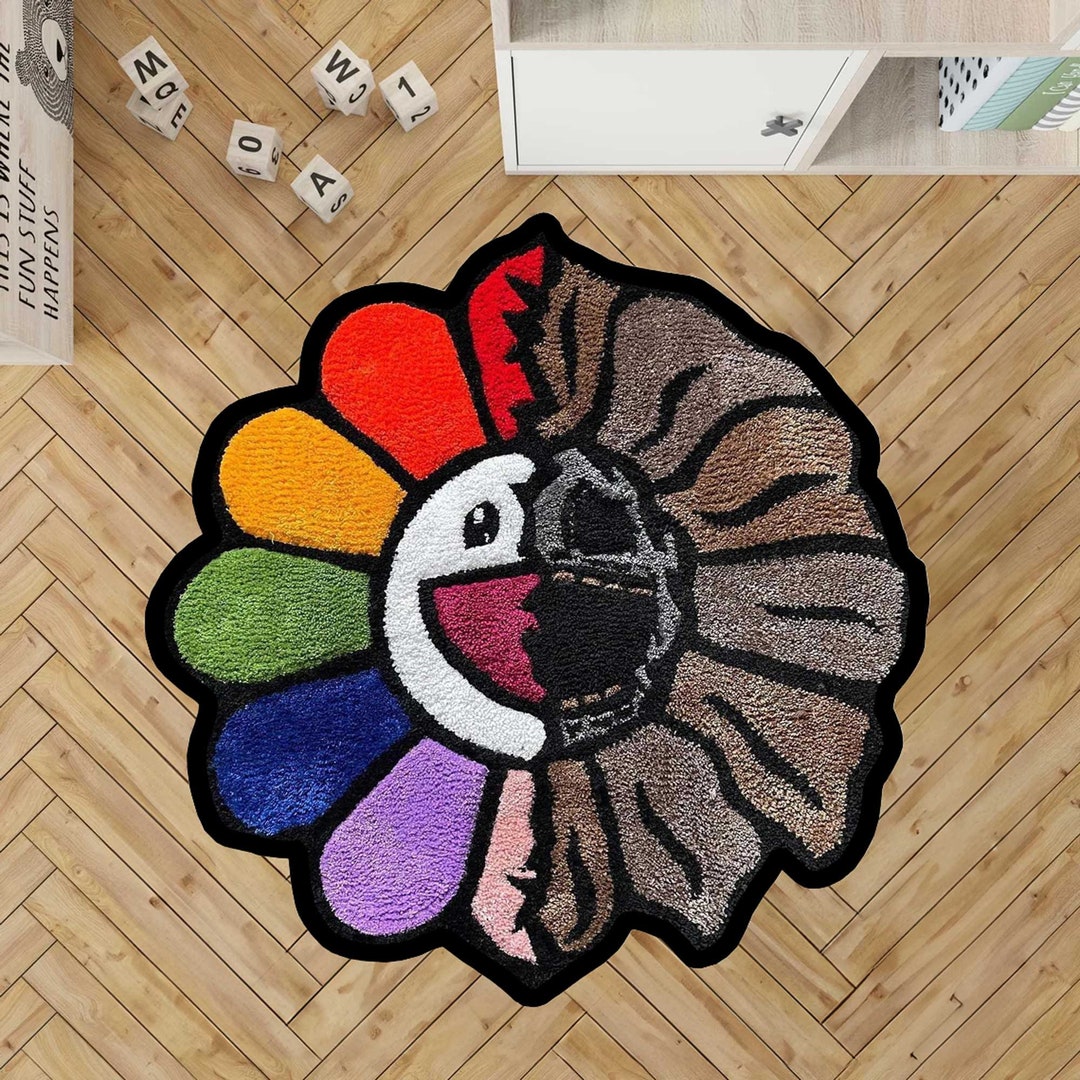 Takashi Murakami Flower Rug, Takashi Smiley Face Rug,takashi Murakami ...