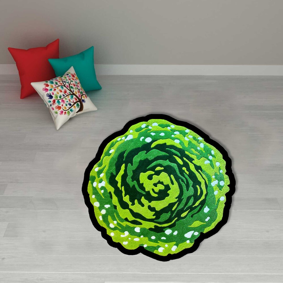 Cartoon Portal Floor Mat, Rick and Morty Rug, Rick and Morty Carpet ...