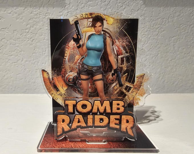 Lara Croft / Tomb Raider - Modern Pixel Art Acrylic Standee - Etsy