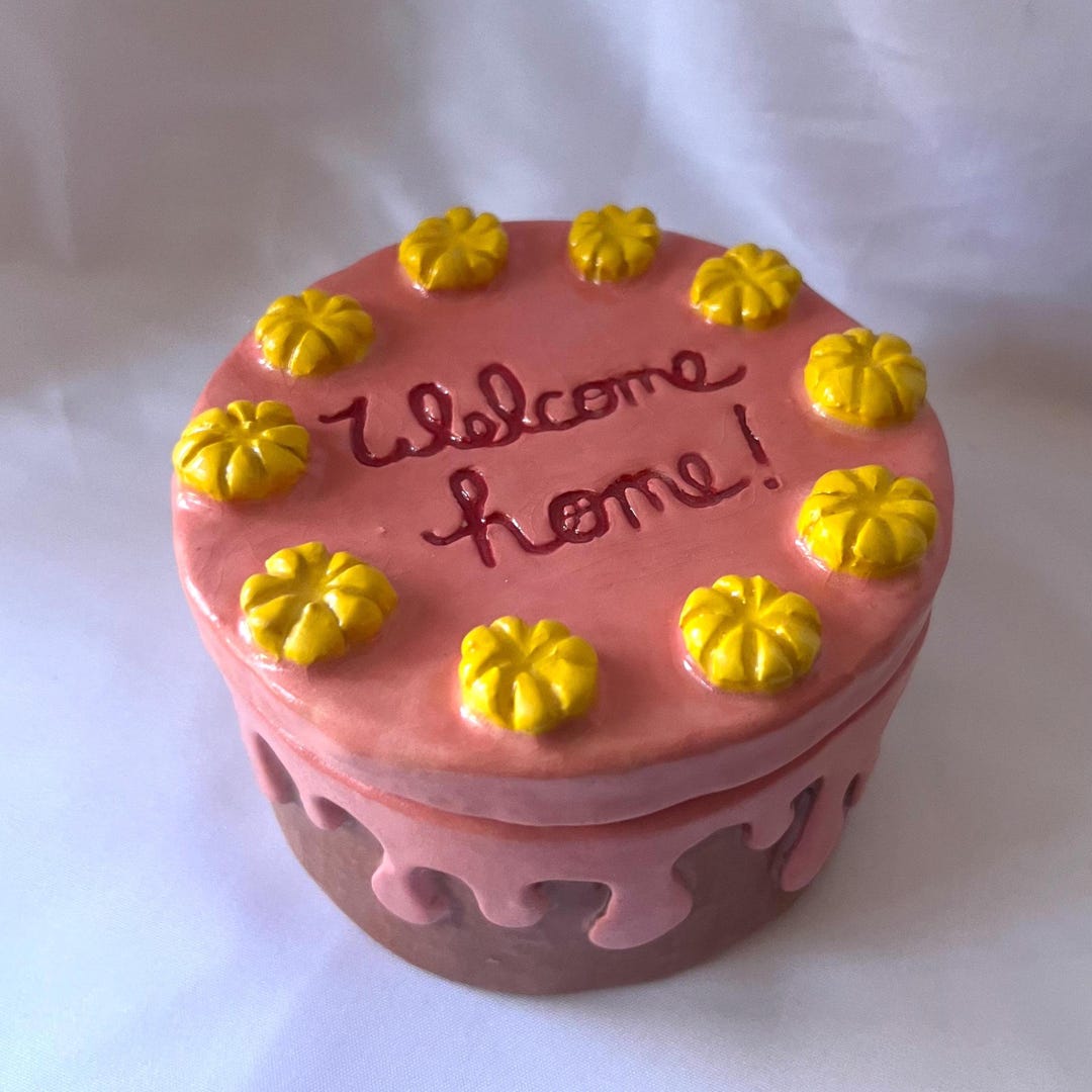 Coralines welcome Home Cake Trinket Box, Cake Ceramics, Gifts for Her ...