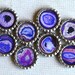 Purple Agate, Geode Bottlecap Magnets- Rock Decor- Purple Geode- Purple ...