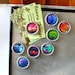 Tree Magnets Colorful Tree Decor Kitchen Magnets 8 Tree Bottlecap ...
