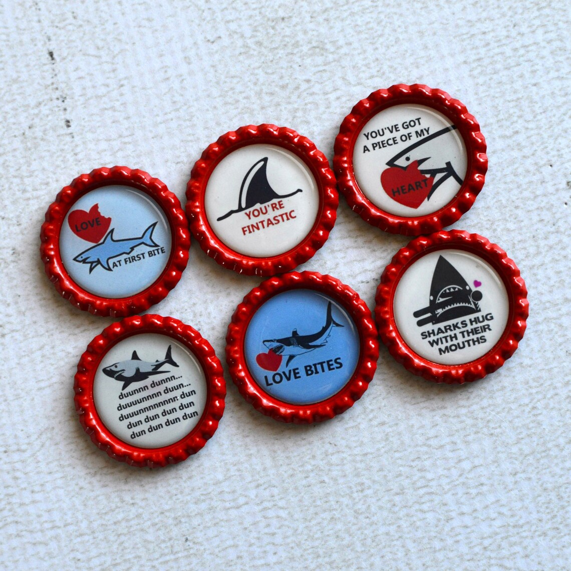 Love You Gift- Shark Love Magnets- Anniversary Gift- Gift for Her- Gift ...