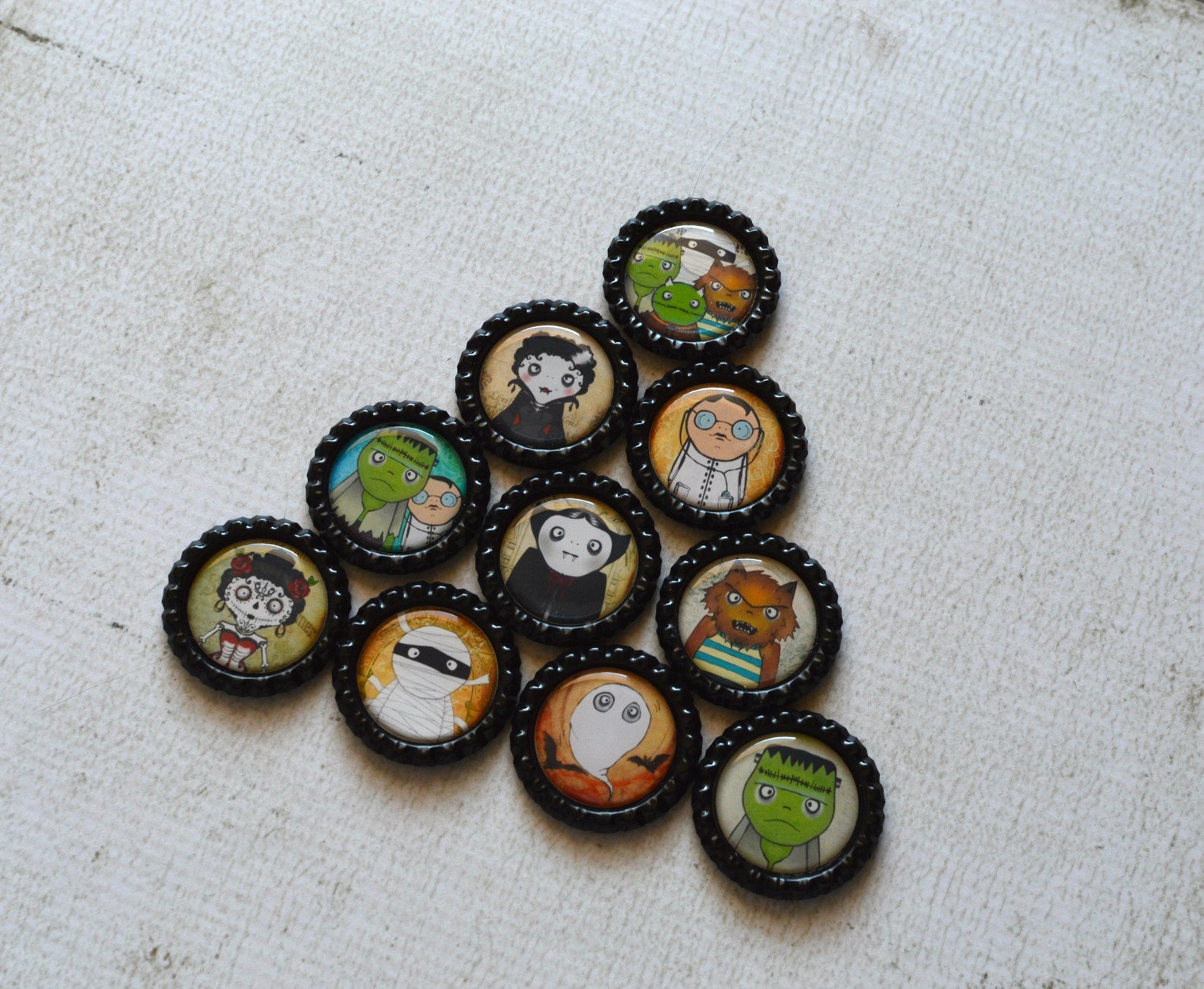 Creepy Magnets Frankenstein Werewolf Mummy Vampire Ghost | Etsy