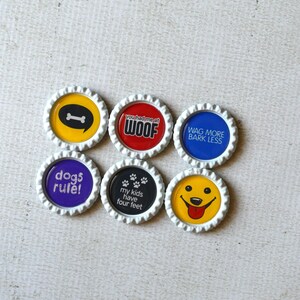 Dog Magnets- Funny Dog Lover Gift- Dog Mom- Dog Parent- Bottlecap ...