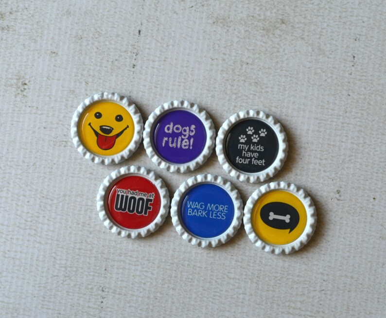 Dog Magnets- Funny Dog Lover Gift- Dog Mom- Dog Parent- Bottlecap ...