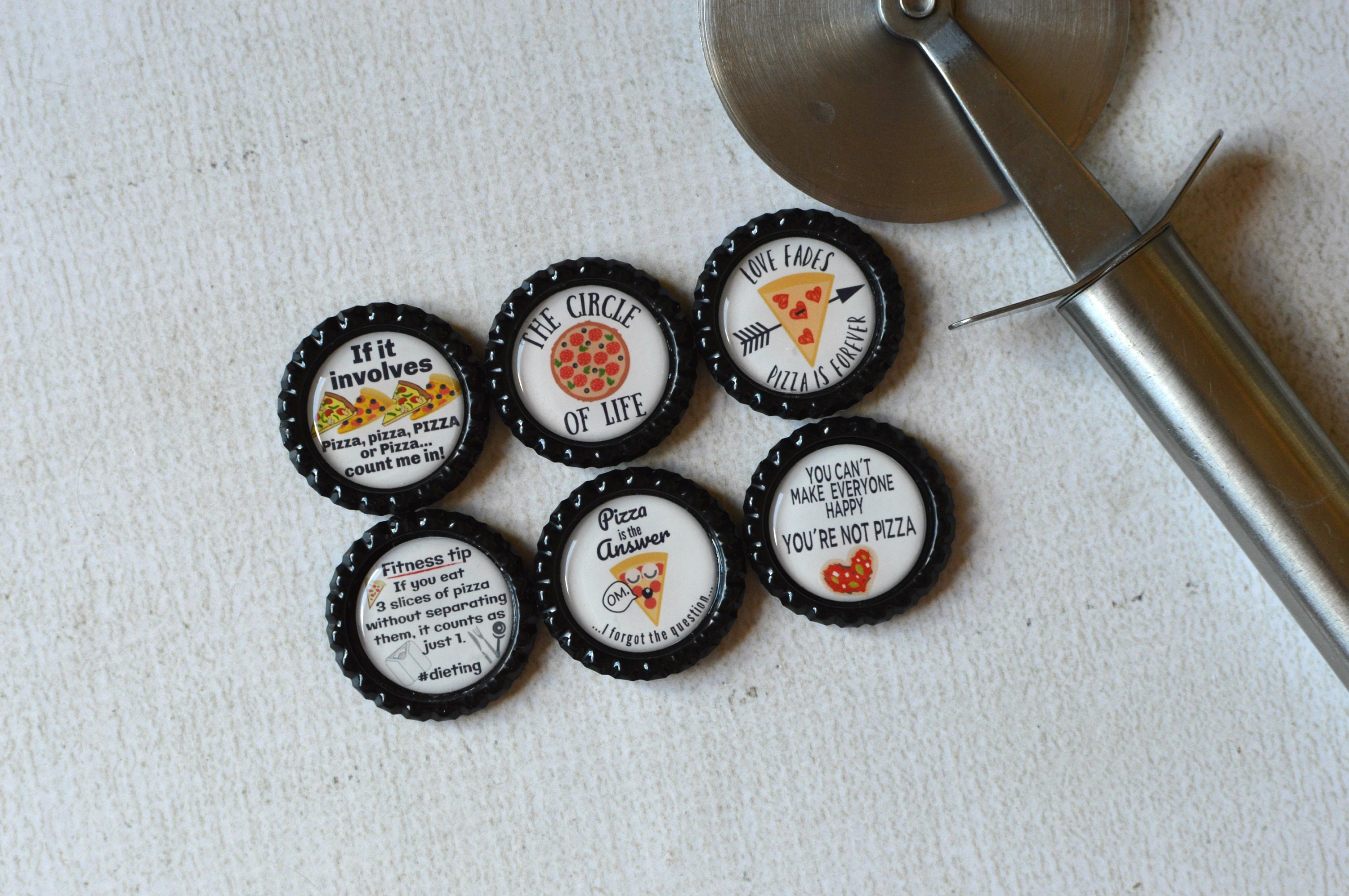 Pizza Magnets- Funny Pizza Gift- Pizza Lover- Funny Friend Gift- Pizza ...