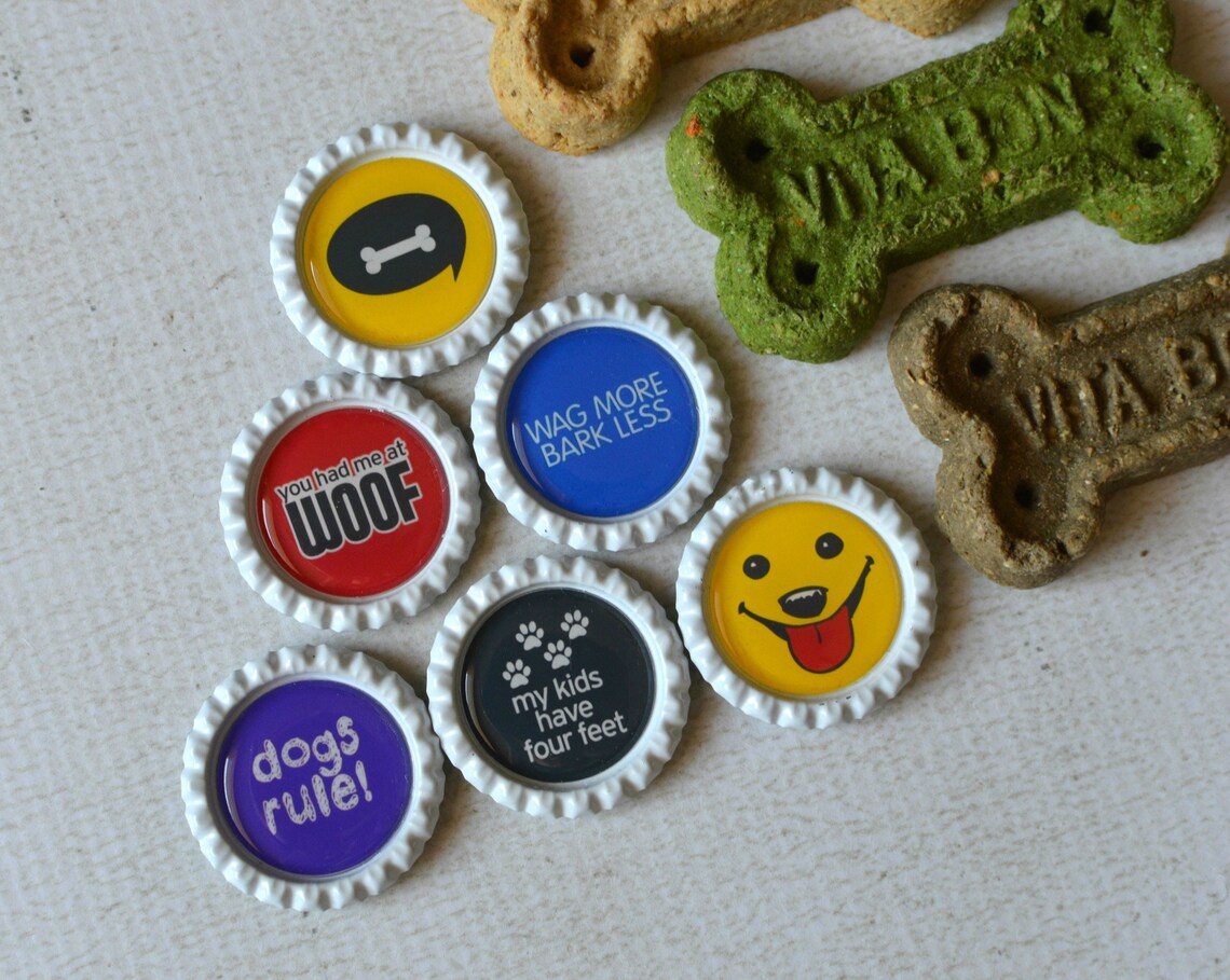 Dog Magnets- Funny Dog Lover Gift- Dog Mom- Dog Parent- Bottlecap ...