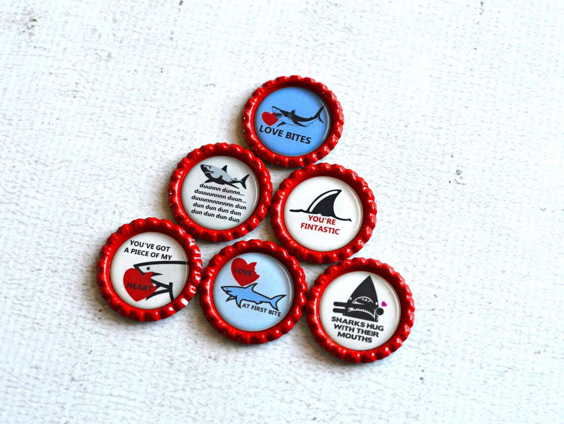 Love You Gift- Shark Love Magnets- Anniversary Gift- Gift for Her- Gift ...