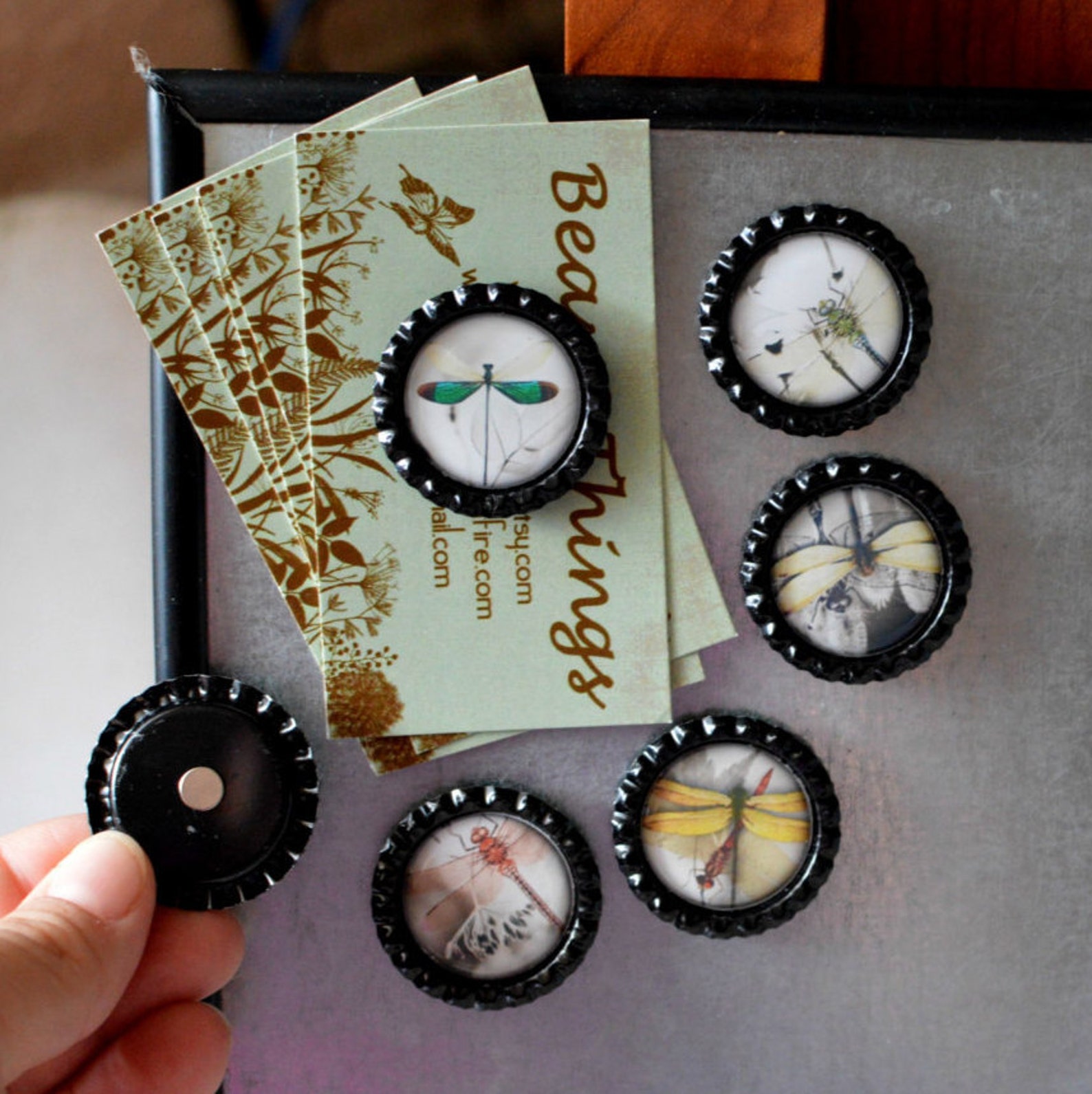 Dragonfly Magnets- Dragonfly Home Decor- Kitchen Magnets- Dragonfly ...