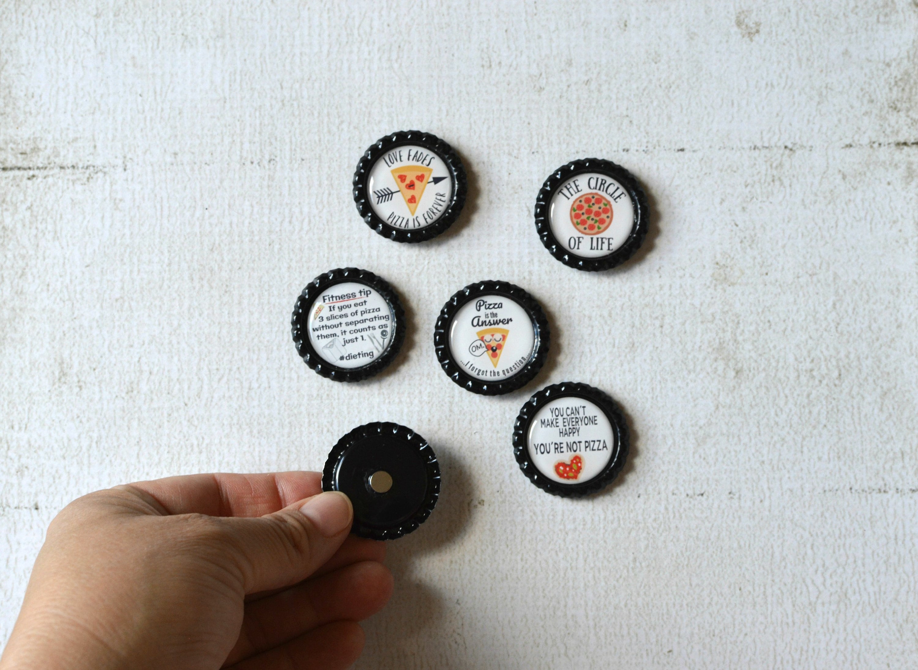 Pizza Magnets- Funny Pizza Gift- Pizza Lover- Funny Friend Gift- Pizza ...