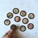 Book Page Bottlecap Magnets- Book Gift- Floral Book Page Decor- Library ...