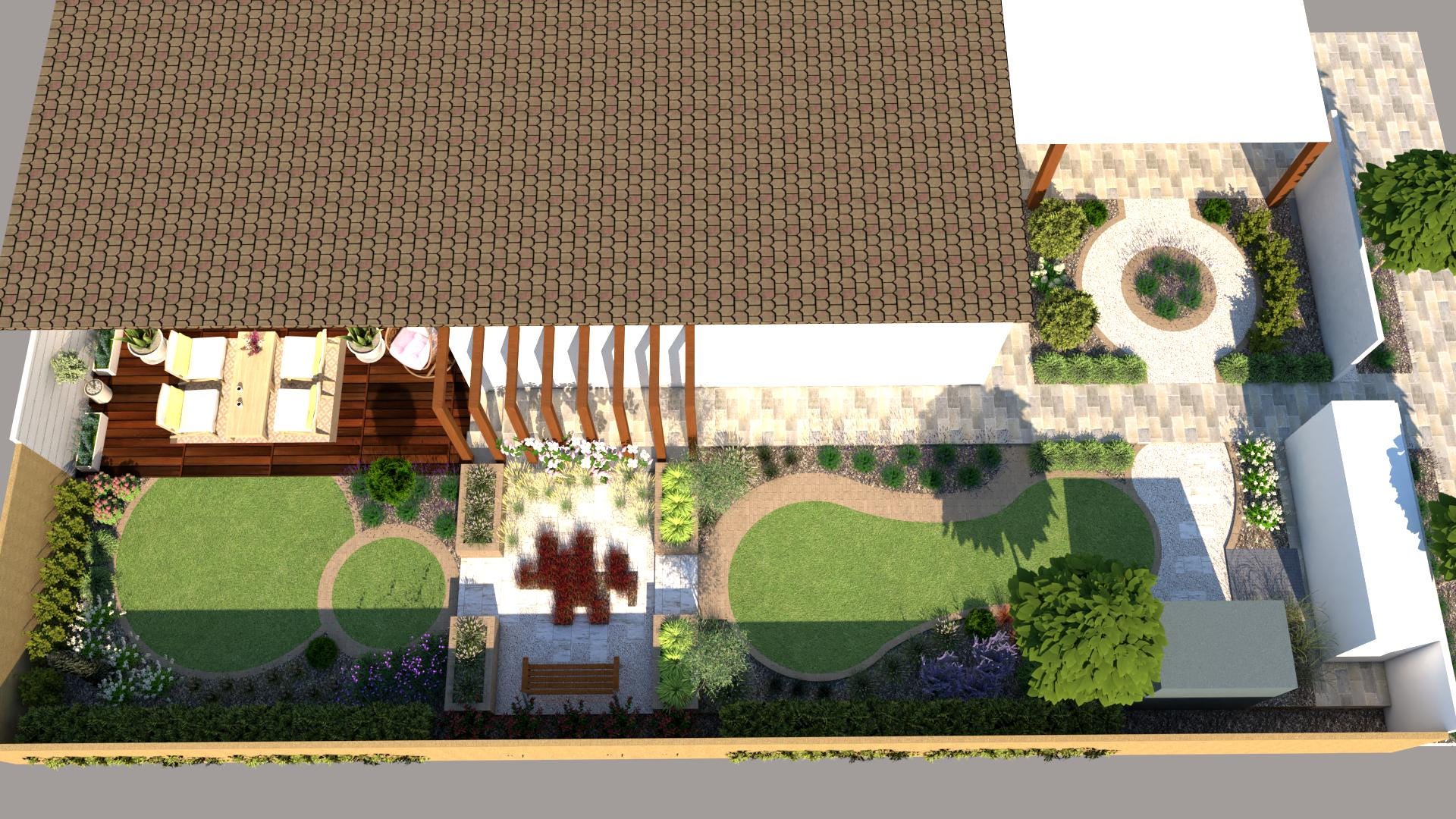 Backyard Design, 3d Realistic Rendering, , Backyard 3D Rendering, 3d ...