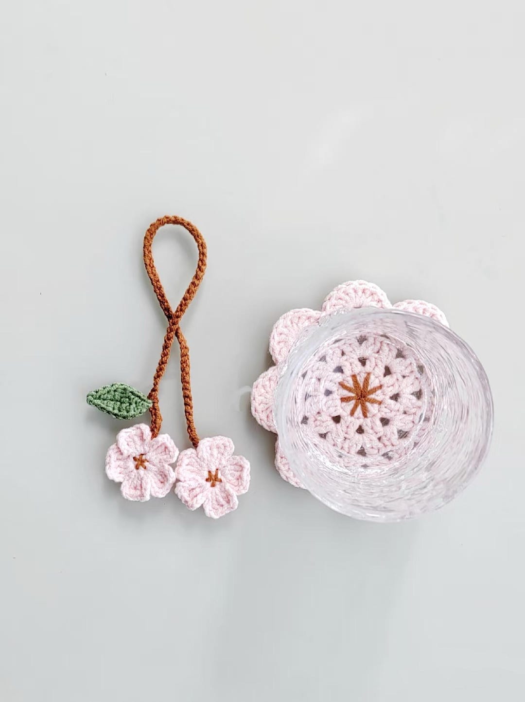 Sakura Coaster and Charm Crochet Pattern - Cherry Blossoms Flower ...