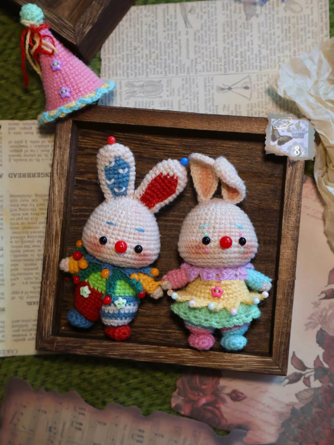 Circus Bunny Amigurumi Crochet Pattern: Patchy & Twinkle Toes, Tutorial ...