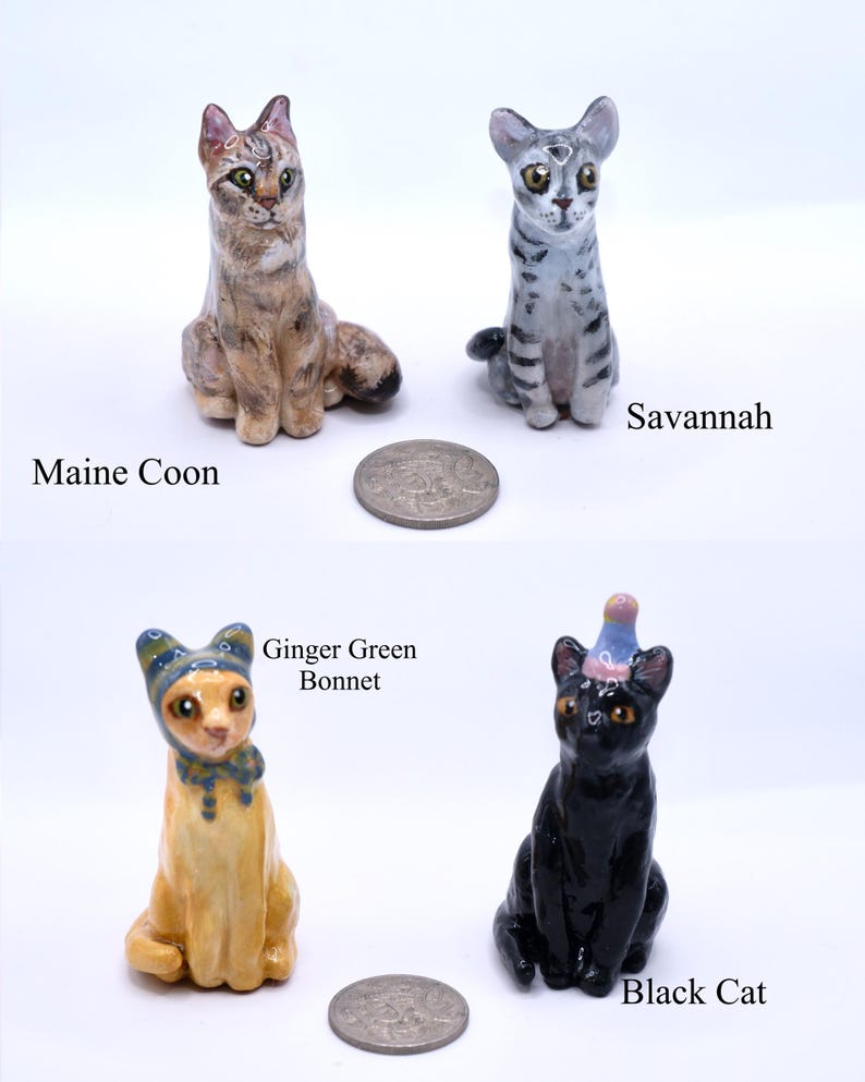 Handmade Clay Cat Figurine: Realistic Cat Breed Sculpture - Etsy Australia