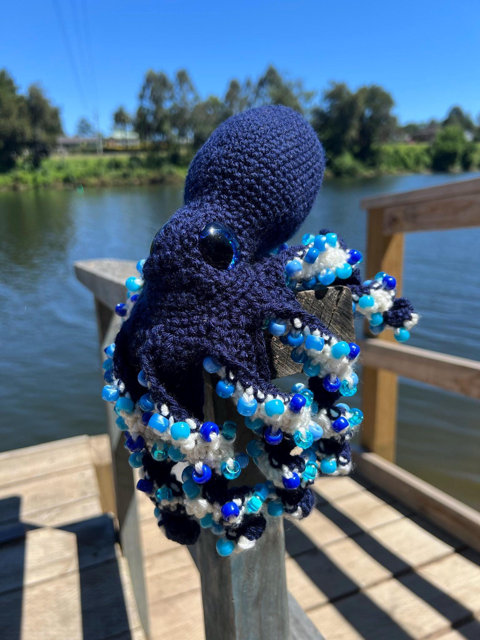 Beaded Fidget Octopus Crochet Plush - Handmade Toy - Customisable - Etsy