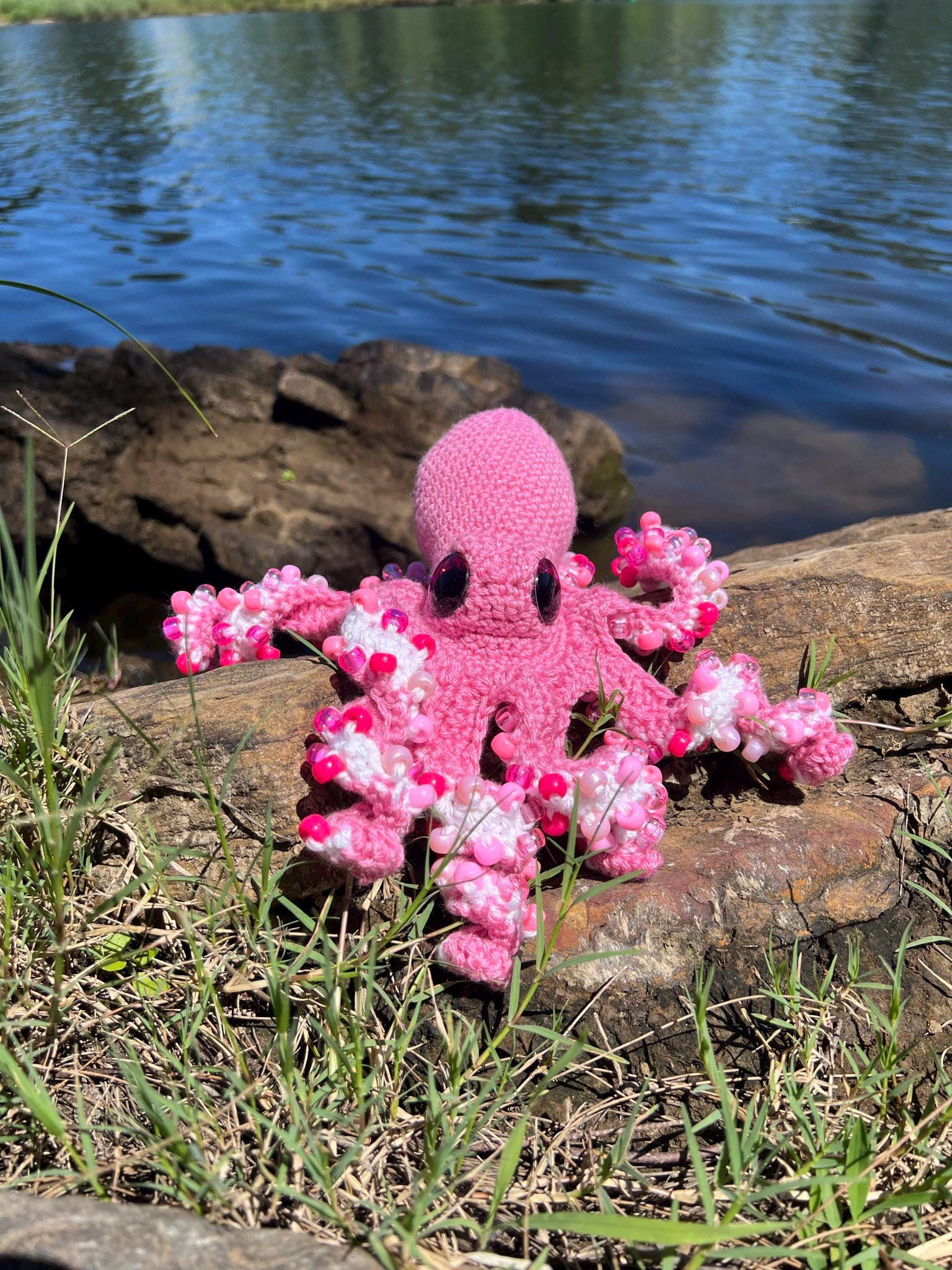 Beaded Fidget Octopus Crochet Plush - Handmade Toy - Customisable - Etsy