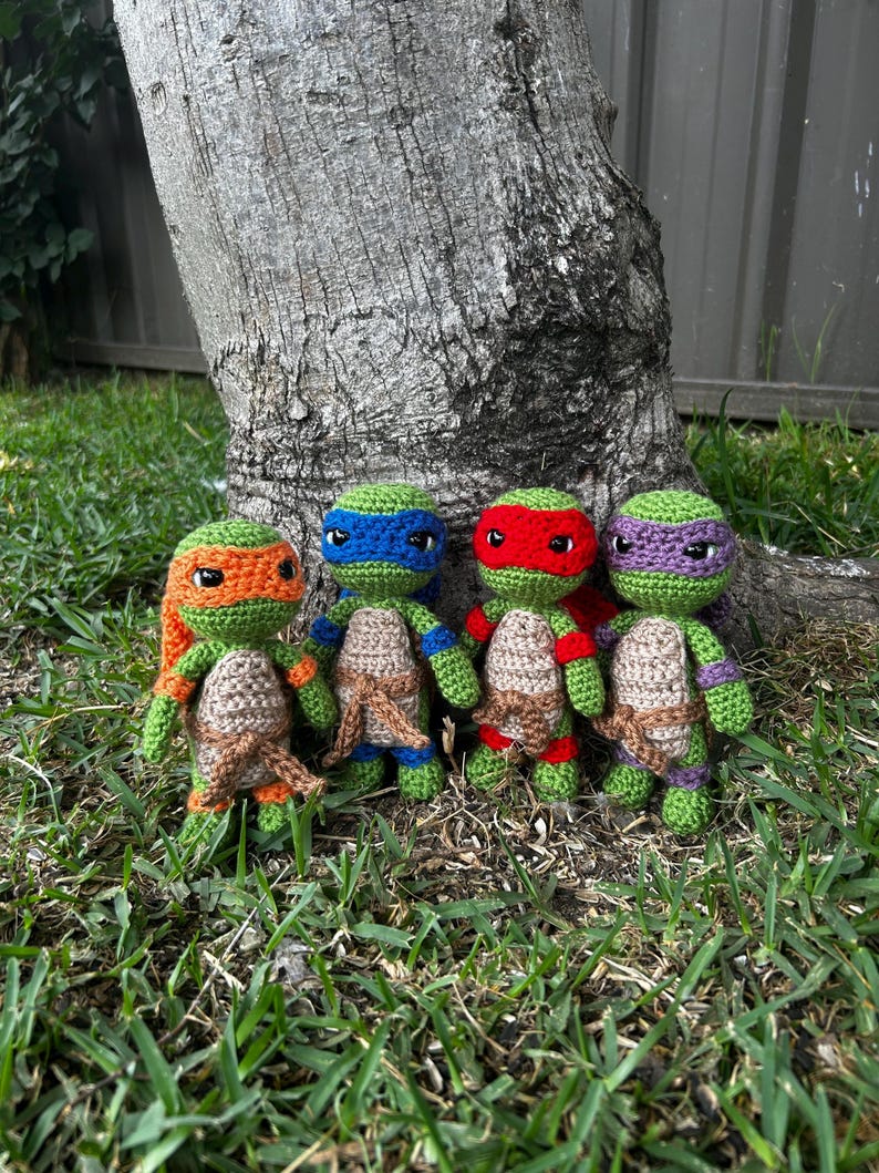 Teenage Mutant Ninja Turtle Inspired Impkin - Handmade Crochet Toy (set ...