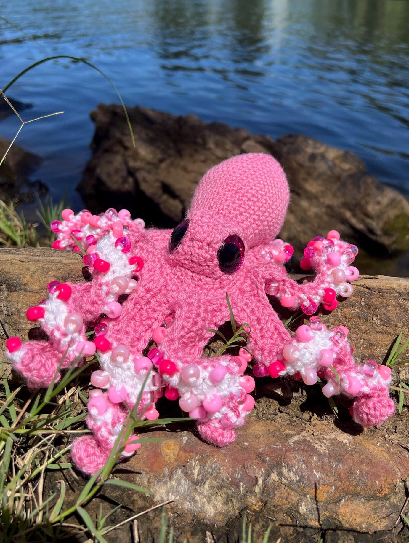 Beaded Fidget Octopus Crochet Plush - Handmade Toy - Customisable - Etsy