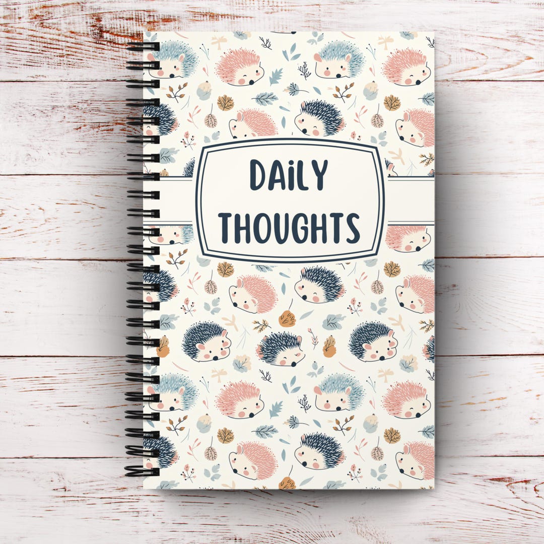 Daily Thoughts Spiral Notebook, Daily Note Taking, Dairy, Sketchbook ...