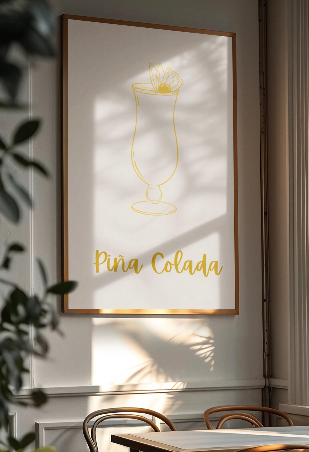 Piña Colada Drink Sign Printable Wall Art Tropical Cocktail Bar Sign ...