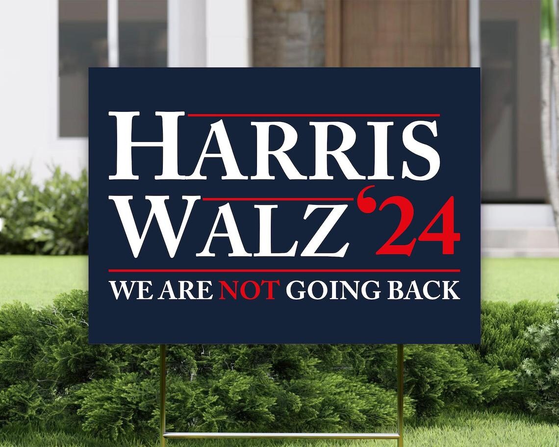 Harris Walz 2024 Yard Sign, Kamala Harris Lawn Sign, Harris Supporter ...