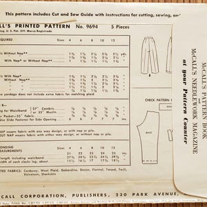 Vintage Mccall's Sewing Pattern 9694 Uncut Unused Multiple Sizes Looks ...
