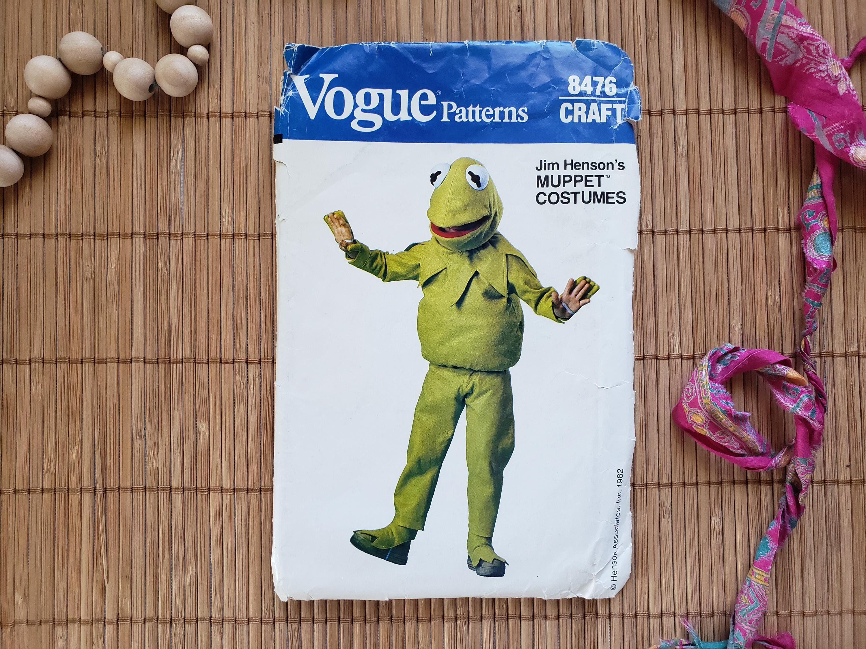 Vintage Vogue Sewing Pattern 8764 Uncut Unused All Sizes Muppets Kermit ...