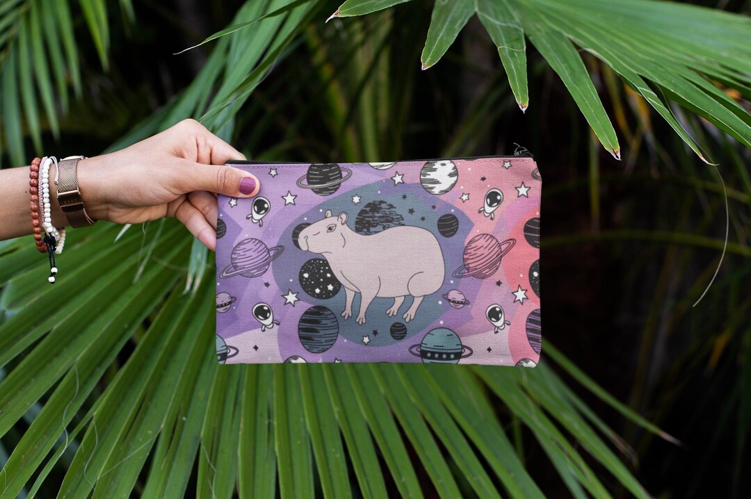 Capybara Clutch Bag, Women's Outer Space Handbag, Cute Animal Purse ...