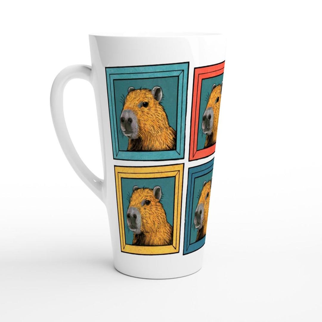 Large 17oz White Ceramic Capybara Mug, for Coffee or Tea - Etsy