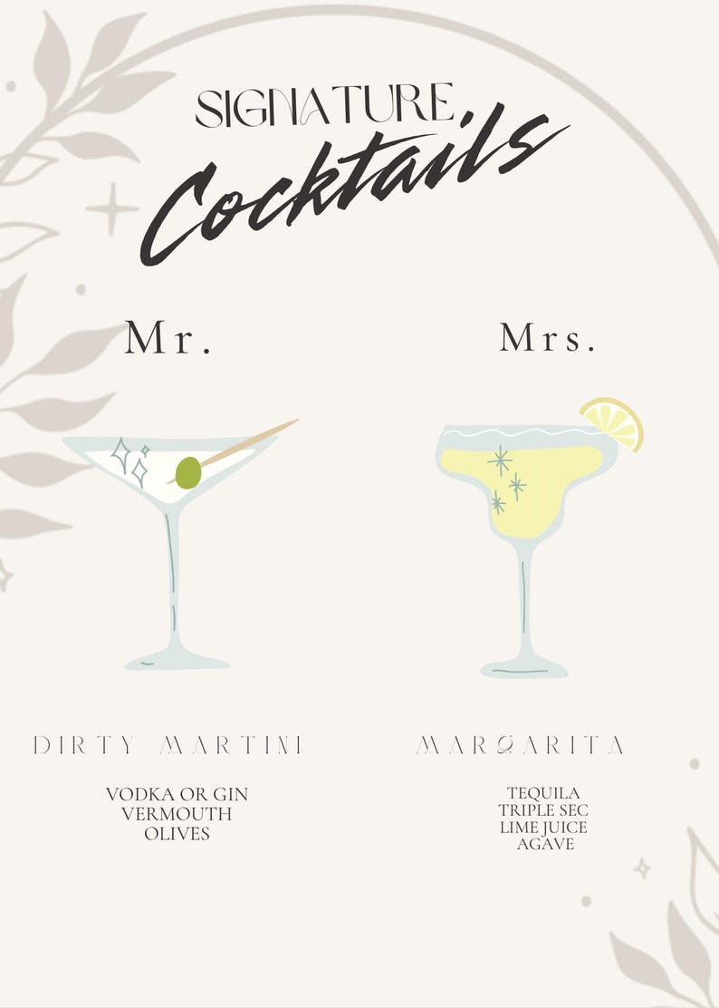 Custom Made Cocktail Poster Etsy