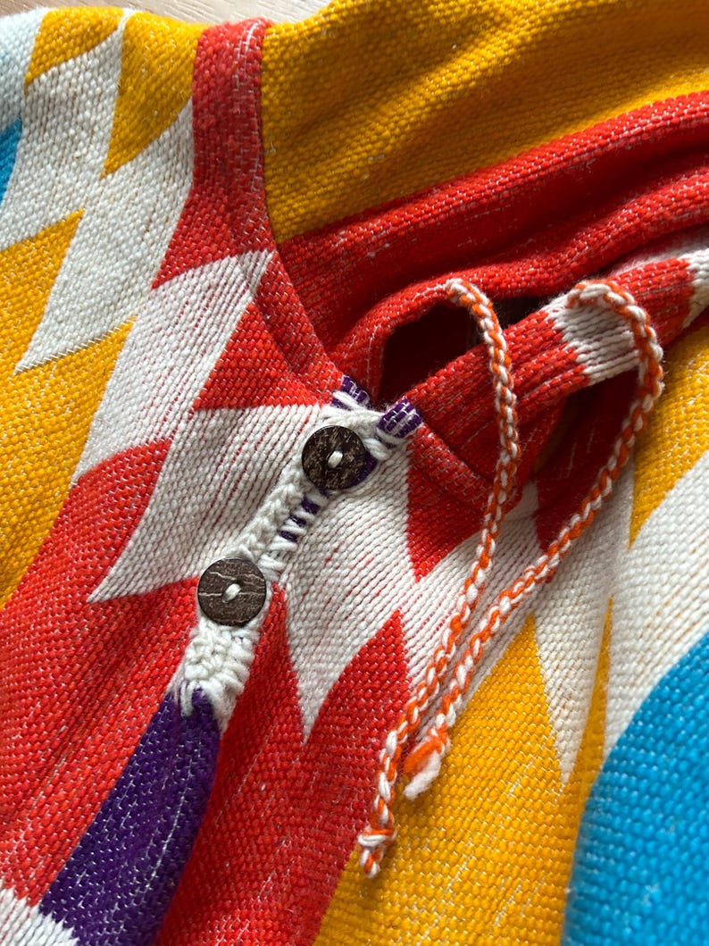 New 100% Wool Poncho Style Mapuche Made in Ecuador Poncho - Etsy