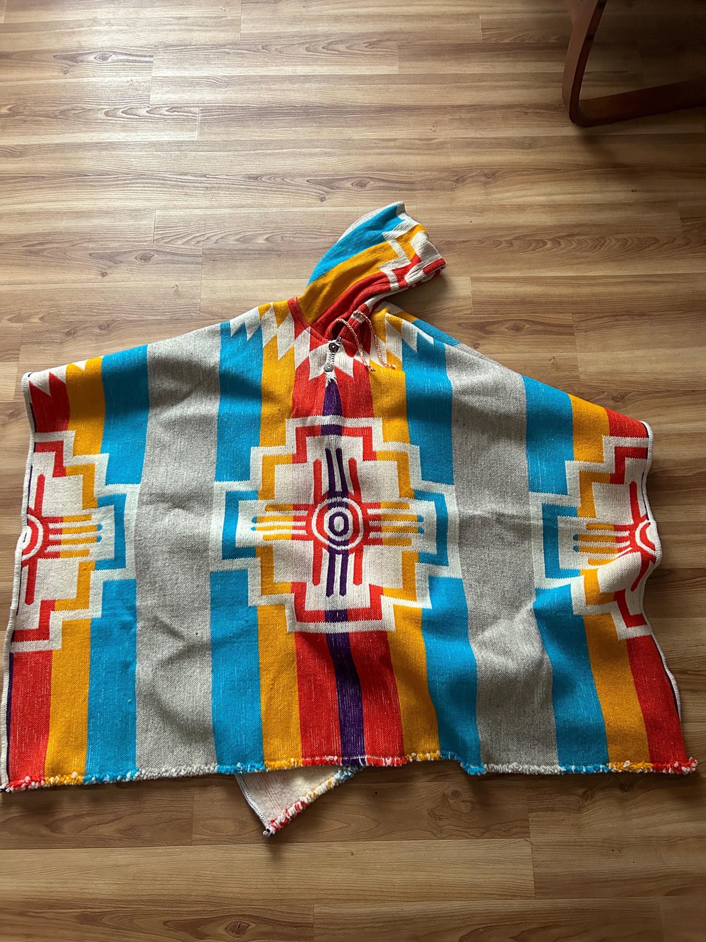 New 100% Wool Poncho Style Mapuche Made in Ecuador Poncho - Etsy