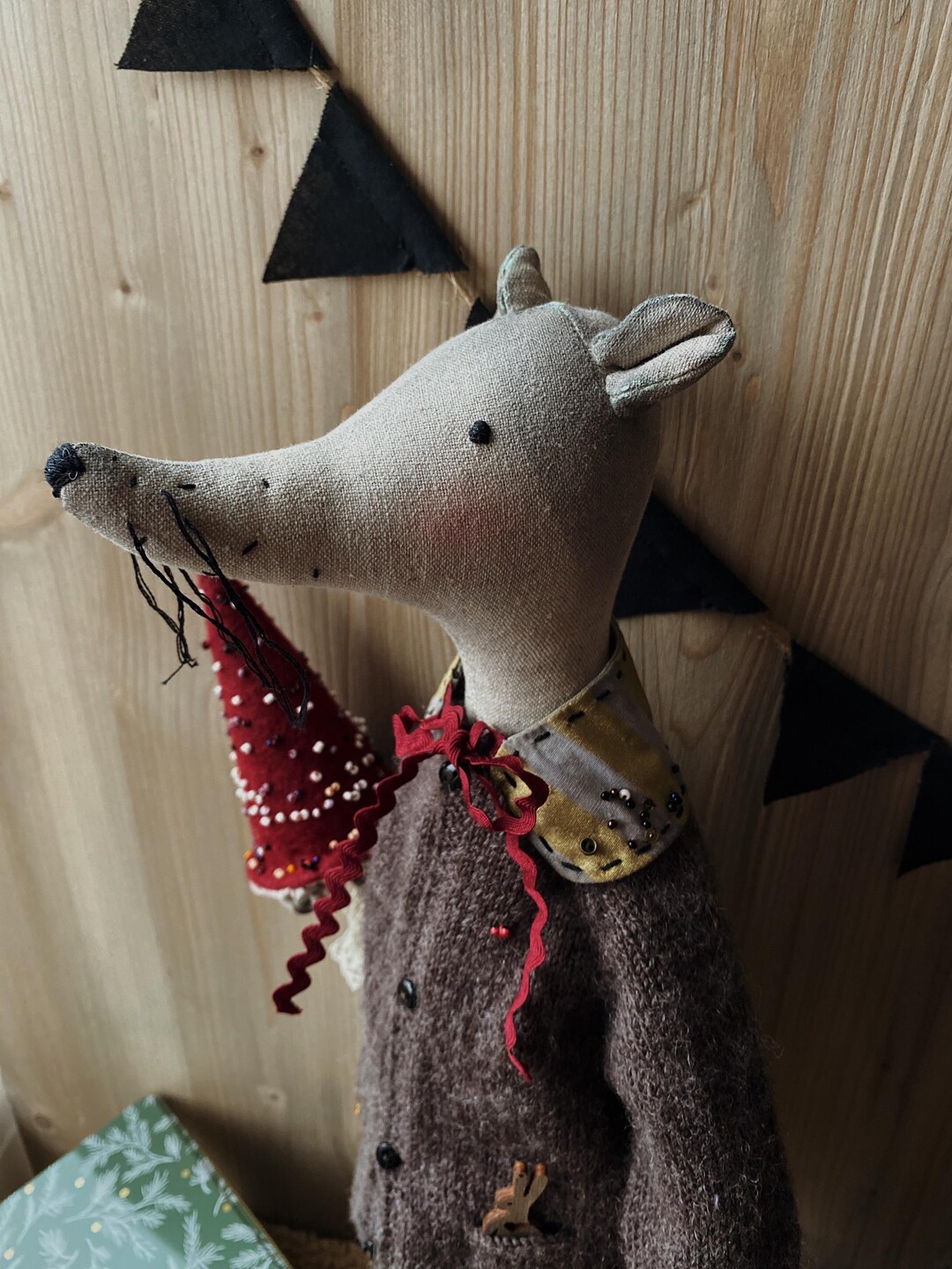 Rat Soft Toy, Textile Doll in Vintage Style, Interior Toy, Social ...