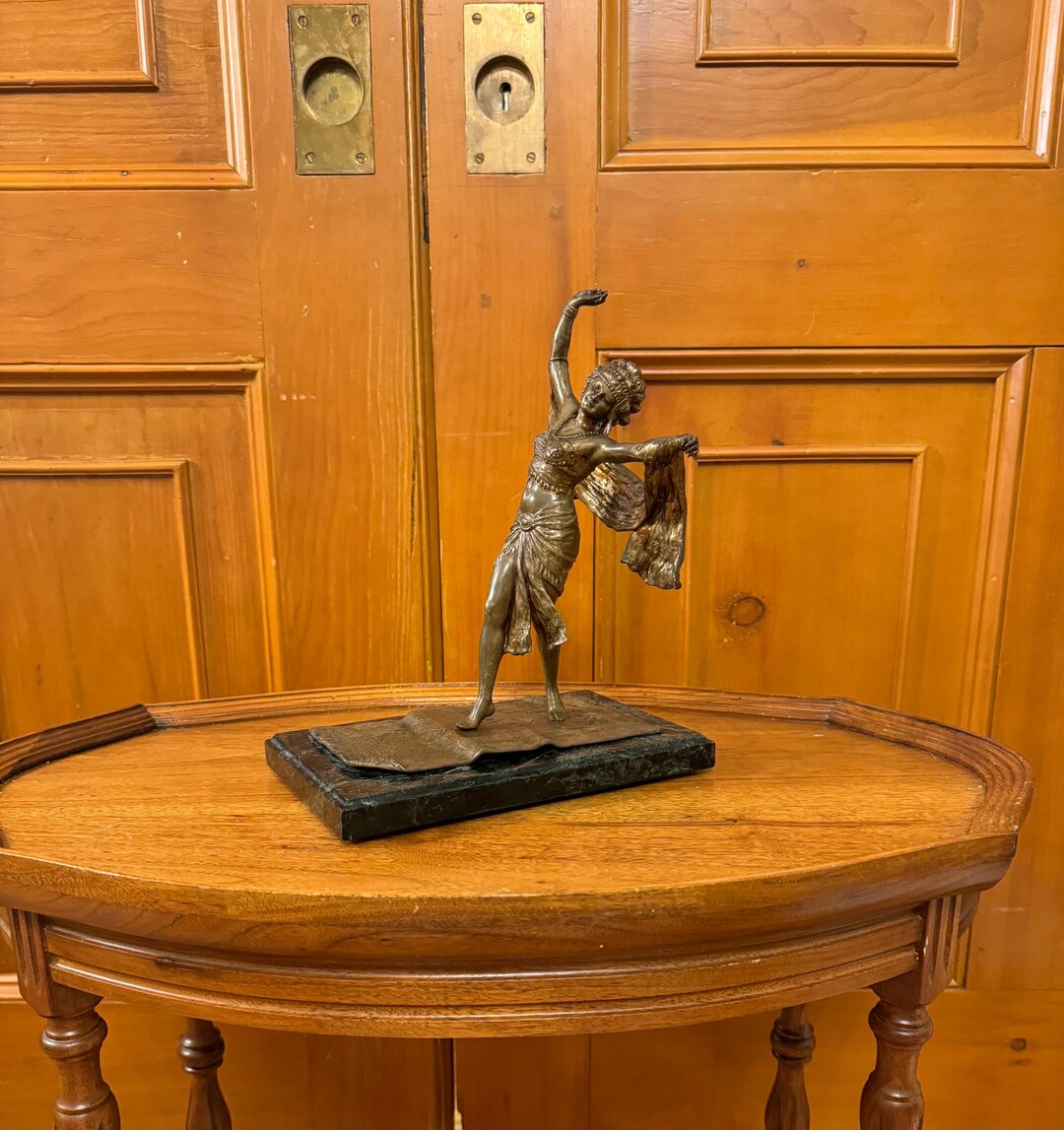 Antique Richard Thuss (1865-1953) Art Nouveau Style Belly Dancer Bronze ...