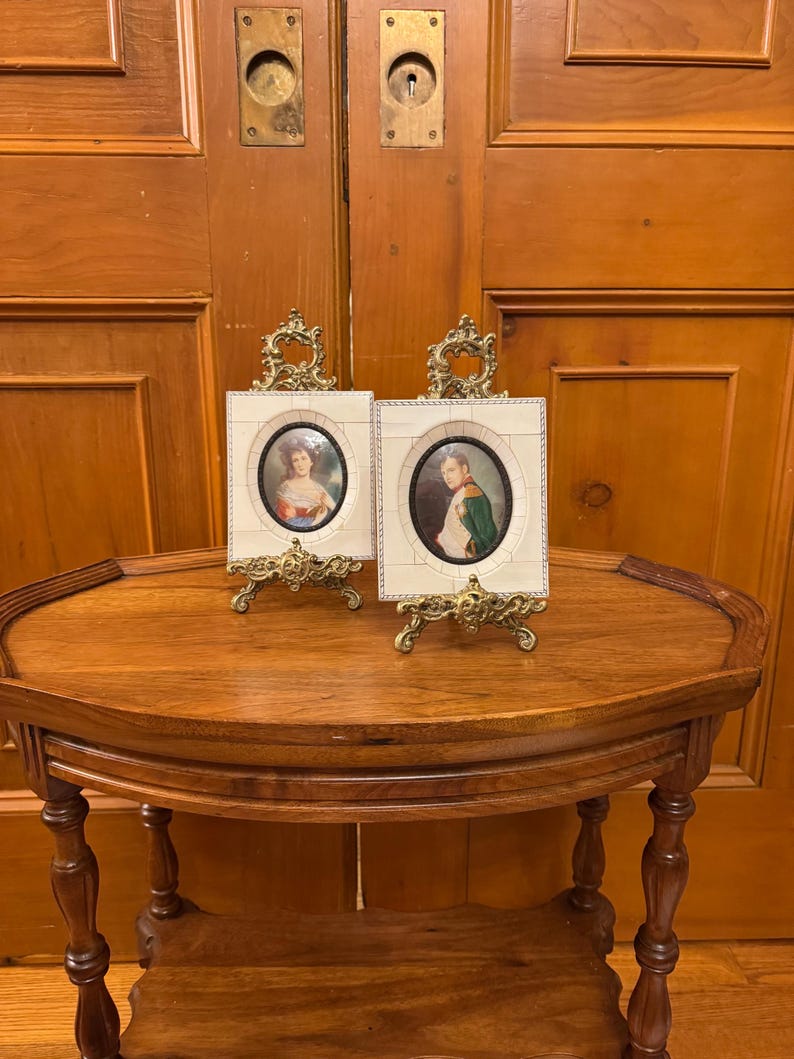 RARE Early 19th Century Pair of Miniature Signed Portraits of Napoleon ...