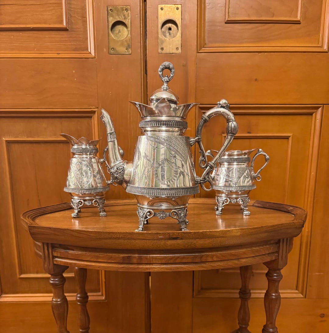 A Stunning Antique 19th Century Derby Silver Co. Quadruple Plate Ornate ...