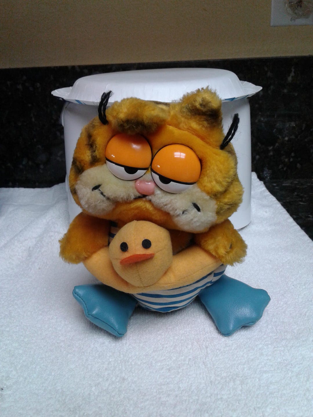 Garfield Swim Fins & Rubber Duck Lifesavers Ring - Etsy