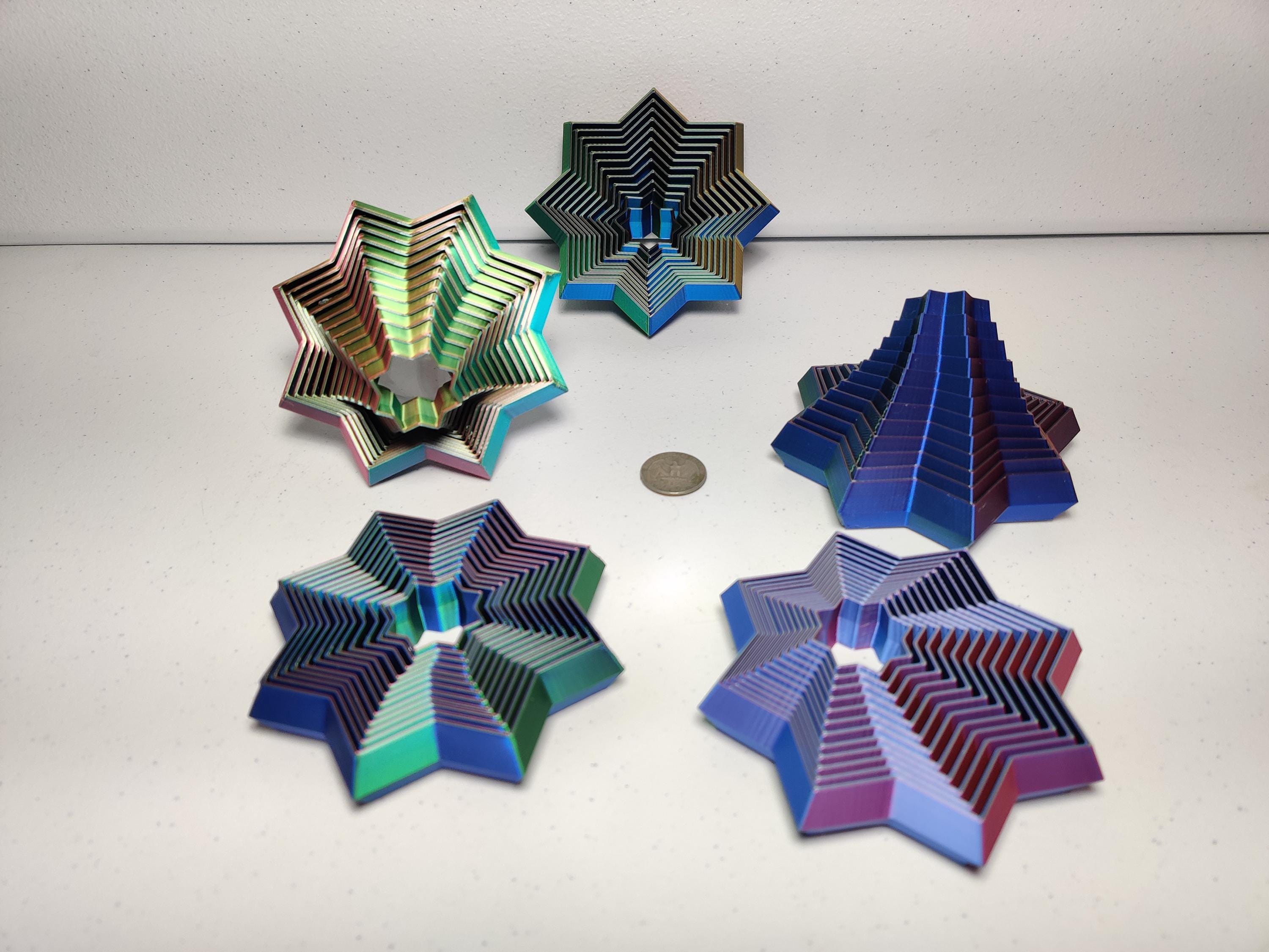 Fractal Star Fidget Toy - 3D Printed - Stress and Anxiety Relief ...