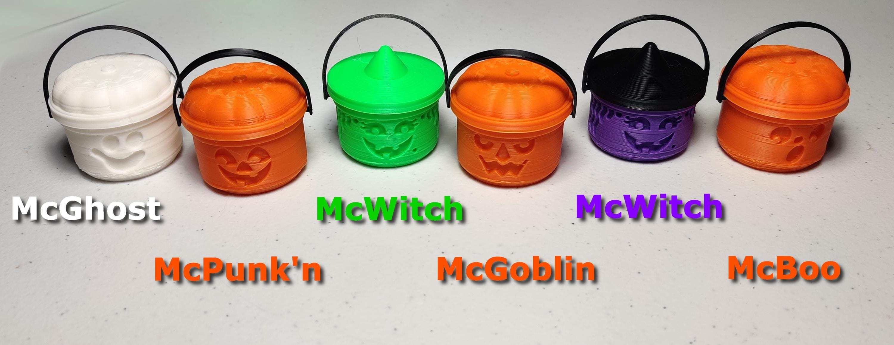 Mini Halloween Mcbuckets (3D Printed Halloween Buckets) - Etsy
