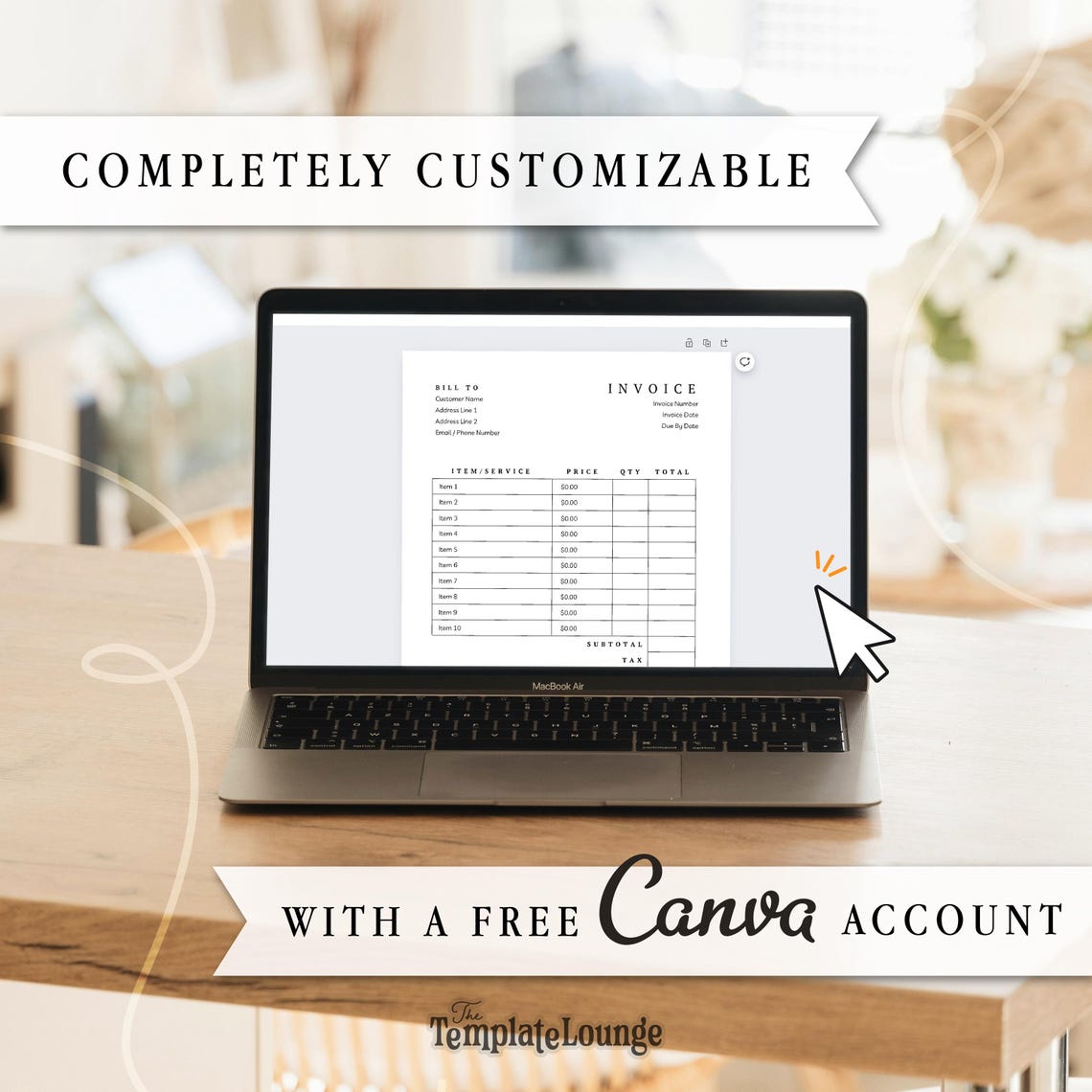 Editable Invoice Template for Small Business | Billing Template | Small ...